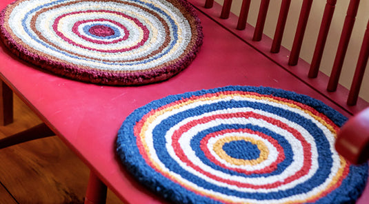 Hooked Wool Chair Pads – Chandler 4 Corners